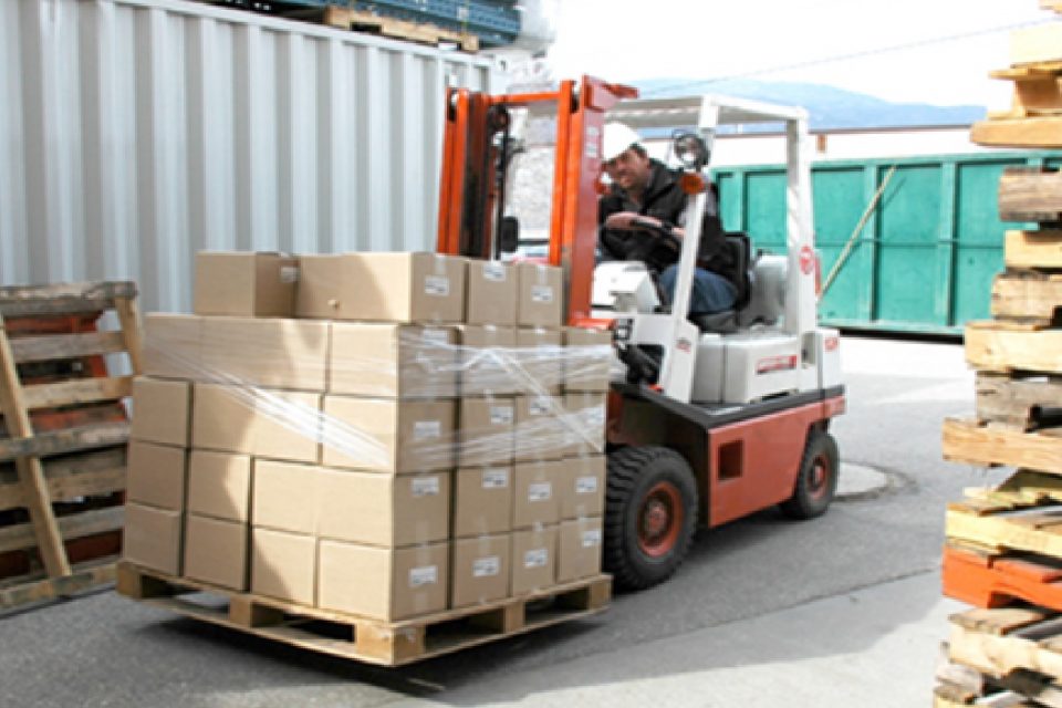 Overloaded Fork Lift HSS Warehouse Team Leader Trapped Between Two